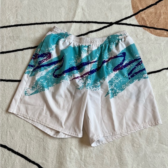 Swim | Retro Paper Cup Fck Jerry White Blue Design Mesh Swim Shorts See ...